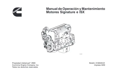 Manual de Operación y Mantenimiento Motores Signature e ISX