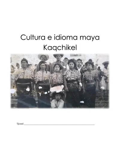 Cultura e idioma maya Kaqchikel
