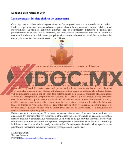 Las siete capas y los siete chakras del campo aural