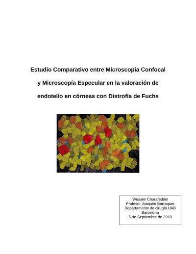 Estudio comparativo entre microscopía confocal y microscopía especular ...