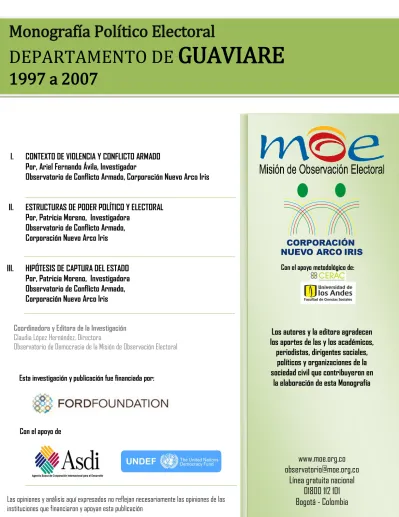 Antecedentes del mapa político de Guaviare