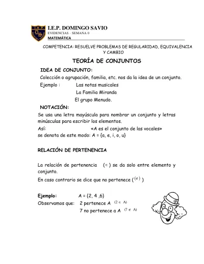 MATEMÁTICA COMPETENCIA: RESUELVE PROBLEMAS DE REGULARIDAD, EQUIVALENCIA ...