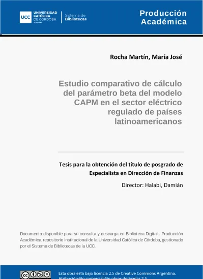 Estudio comparativo de cálculo del parámetro beta del modelo CAPM en el ...