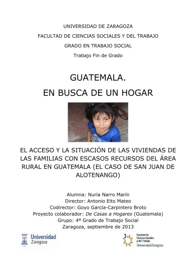 Cambios en la vida de las familias después de acceder a una de las ...
