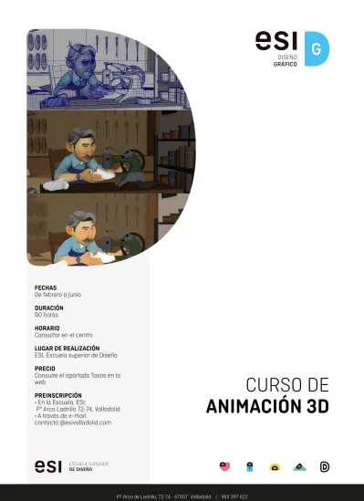 CURSO DE ANIMACIÓN 3D. FECHAS De febrero a junio. DURACIÓN 90 horas ...