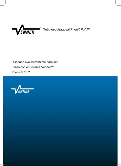 Tubo endotraqueal PneuX P.Y. Diseñado exclusivamente para ser usado con ...