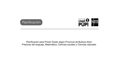 Planificación para Primer Grado según Provincia de Buenos Aires ...