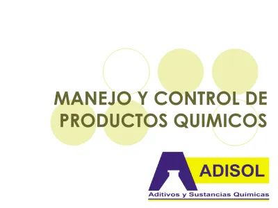 MANEJO Y CONTROL DE PRODUCTOS QUIMICOS