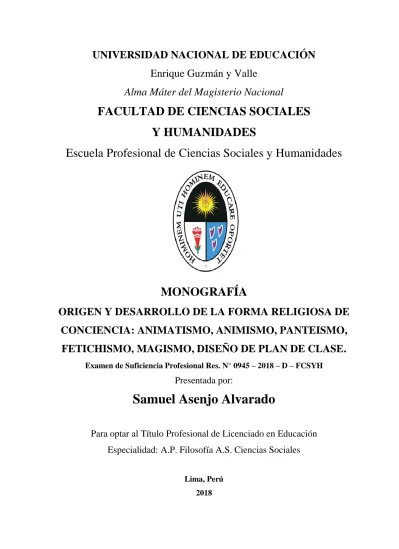 Animismo - Origen y desarrollo de la forma religiosa de conciencia