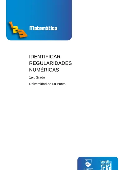 IDENTIFICAR REGULARIDADES NUMÉRICAS