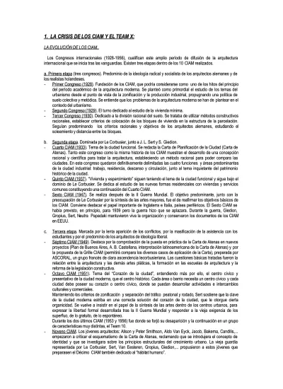 1. La Crisis de Los Ciam y El Team x