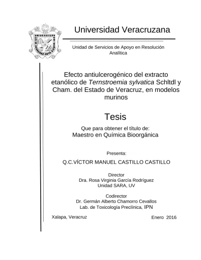 Efecto antiulcerogénico del extracto etanólico de Ternstroemia ...