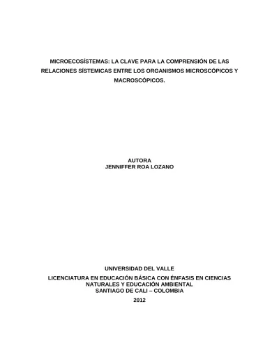 Microecosistemas: la clave para la comprensión de las relaciones ...
