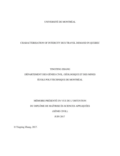 Intra-city vs Inter-city bus systems - LITERATURE REVIEW