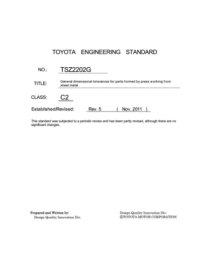 TSZ2202G General Tolerances