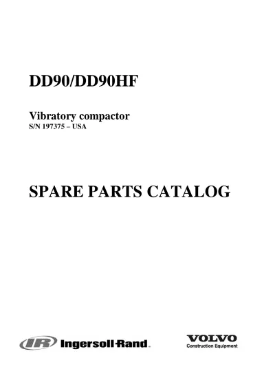 Ingersoll Rand DD90- Parts Catalogue