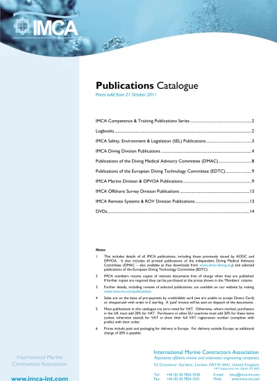 IMCA Publications