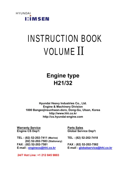 Disassembly and assembly - HIMSEN H35DF MANUAL VOL.2