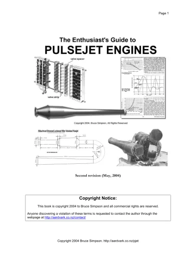 The Design of Valveless Pulsejets - Plans Jet Engine Pulsejet Book