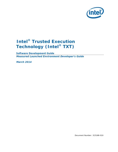 ACM Error Codes - Intel Trusted Execution Technology (Intel TXT)