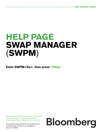CAP /FLOOR/COLLAR/STRADDLE - NON VANILLA - Bloomberg SWPM