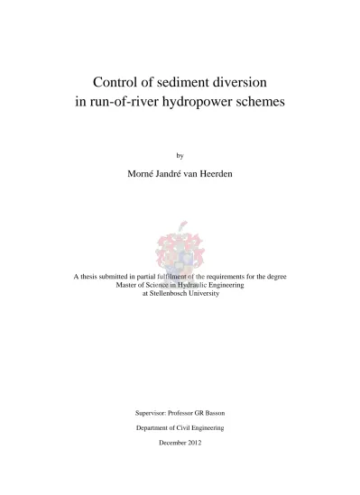 Intake Structures 1 Intake types - Design of a RoR hydropower station ...