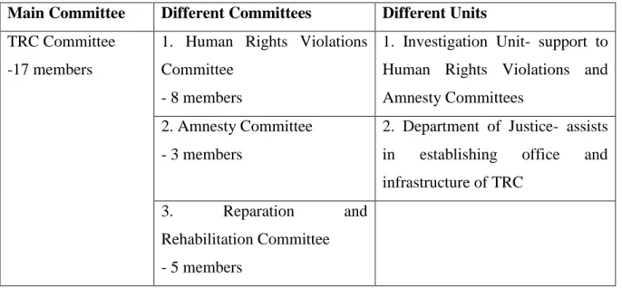 Findings and recommendations of South African TRC