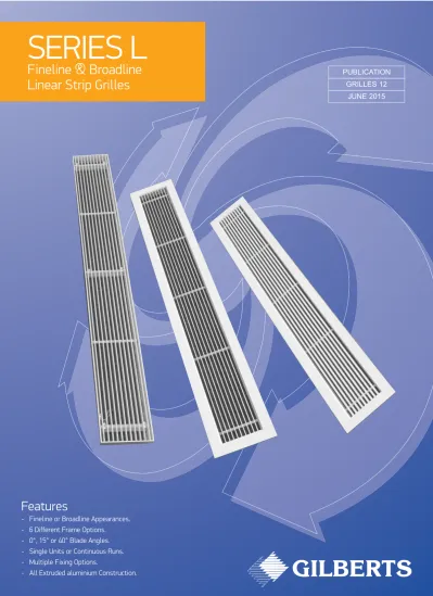 SERIES L. Fineline & Broadline. Linear Strip Grilles GRILLES 12