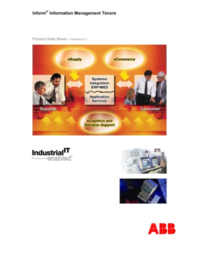 Inform IT Information Management Tenore. Product Data Sheet Version 2.1 ABB