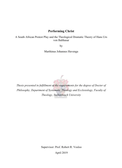 Woza Albert! - South African Protest Theatre and A Theological ...