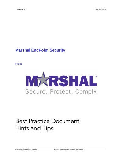 Best Practice Document Hints and Tips