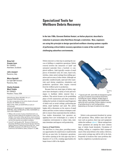 Specialized Tools for Wellbore Debris Recovery
