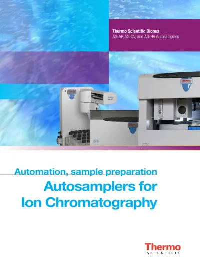 Thermo Scientific Dionex AS-AP, AS-DV, and AS-HV Autosamplers ...