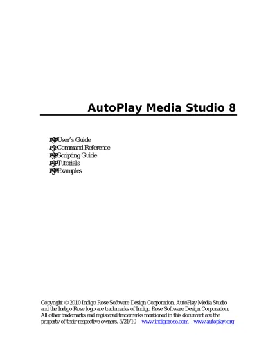 Scripting Guide - Autoplay Media Studio 8 Manual