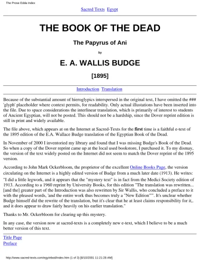 THE LEGEND OF RA AND ISIS - Egyptian Book of the Dead