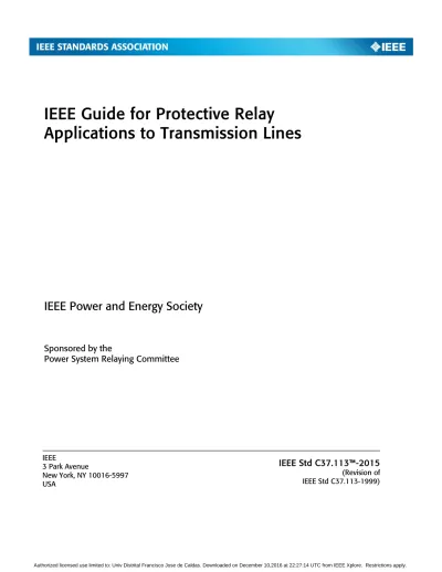 Single-phase tripping and reclosing - Relay schemes