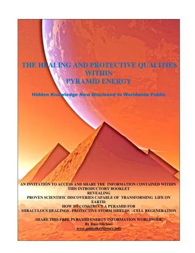 Building Your Own Pyramids - Pyramid Energy 66pg Eng Booklet