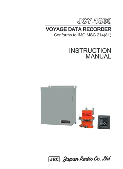 Operation Panel Unit (NCG-169) - JRC-JCY-1800 VDR INSTRUCTION MANUAL