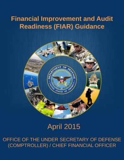 Financial Improvement and Audit Readiness (FIAR) Guidance. April 2015