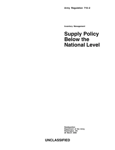 Supply Policy Below the National Level