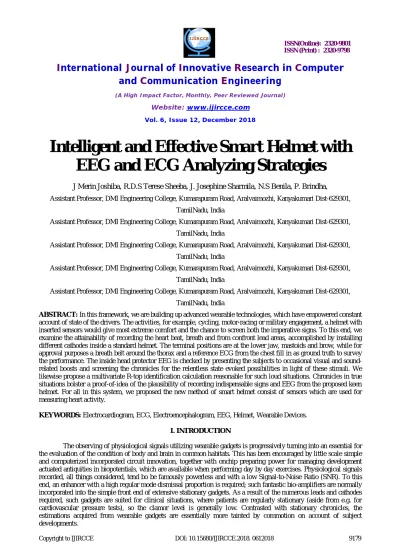 Intelligent and Effective Smart Helmet with EEG and ECG Analyzing ...
