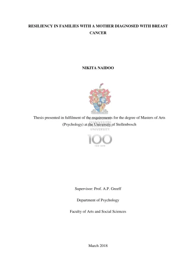 Walsh’s Family Resilience Framework - THEORETICAL CONCEPTUALISATION OF ...