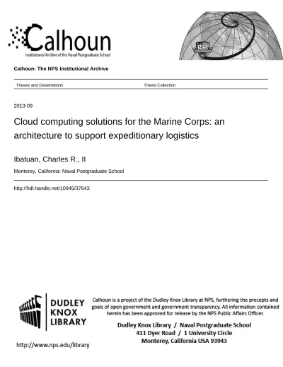 MARINE CORPS ENTERPRISE NETWORK - Cloud computing solutions for the ...