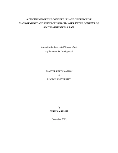 OECD Commentary on Article 4 of the Model Tax Convention