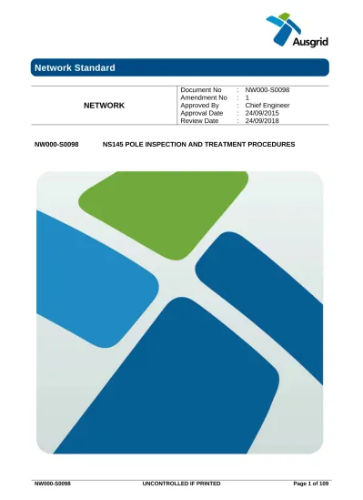 Inspection and treatment procedure - Steel poles and standards ...