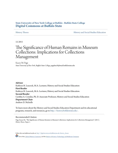 Exhibition of Human Remains - The Significance of Human Remains in ...
