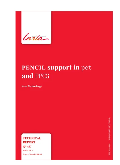 Pencil support in pet and PPCG