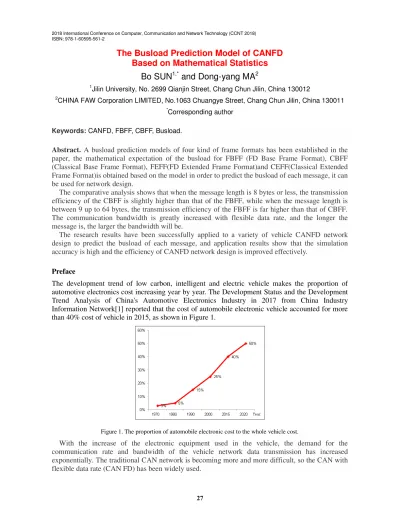 The Busload Prediction Model of CANFD Based on Mathematical Statistics
