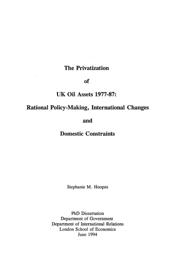 The Government’s Final BP Sale - The privatization of UK oil assets ...