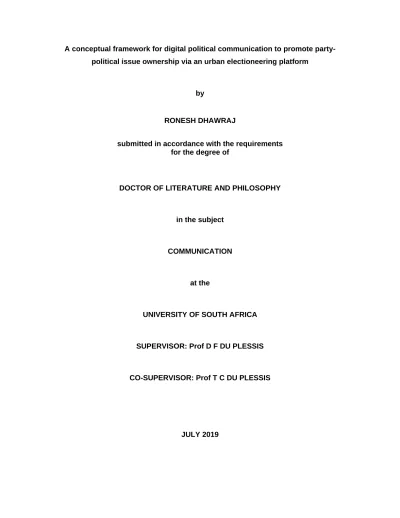 MODELS AND THEORIES OF POLITICAL COMMUNICATION